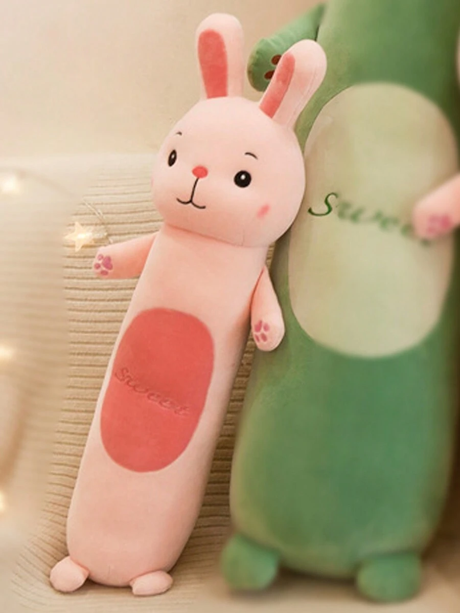 1pc Easter Cute Rabbit Plush Bolster Pillow, Long Cylinder Style ...