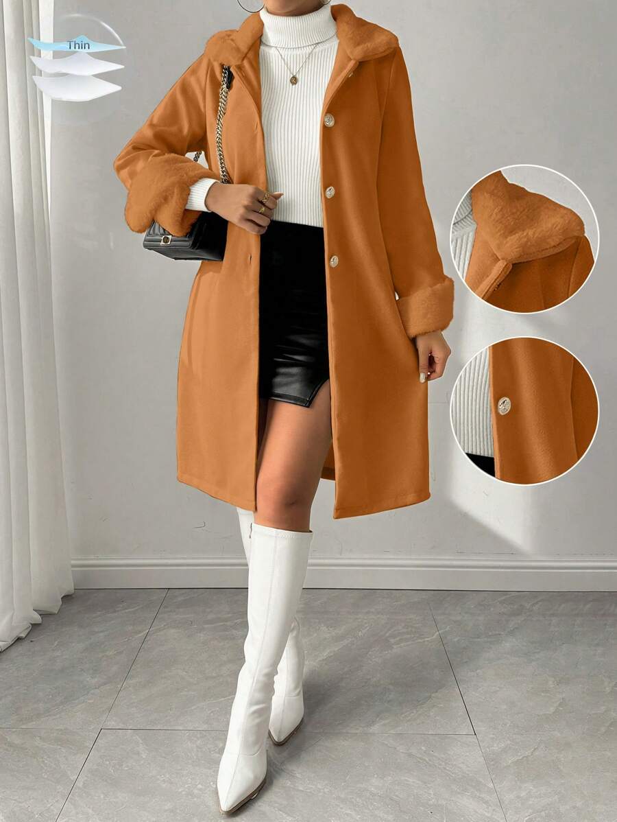 Chiquease Lässiger Mantel mit Stehkragen, Herbst/Winter | aktuelle ...