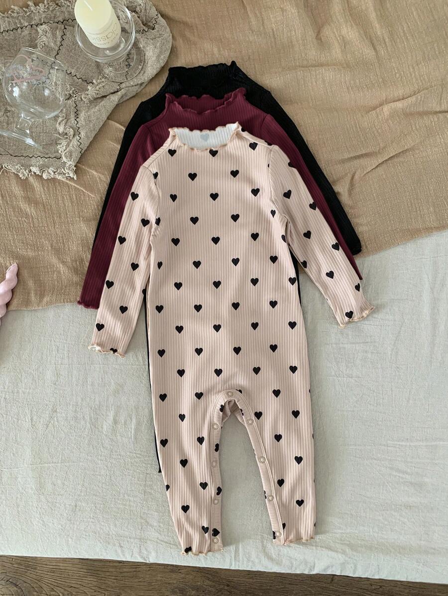 SHEIN LMoss Kids LMoss 3Pcs/Set Newborn Baby Girls Cute Knitted Elastic ...
