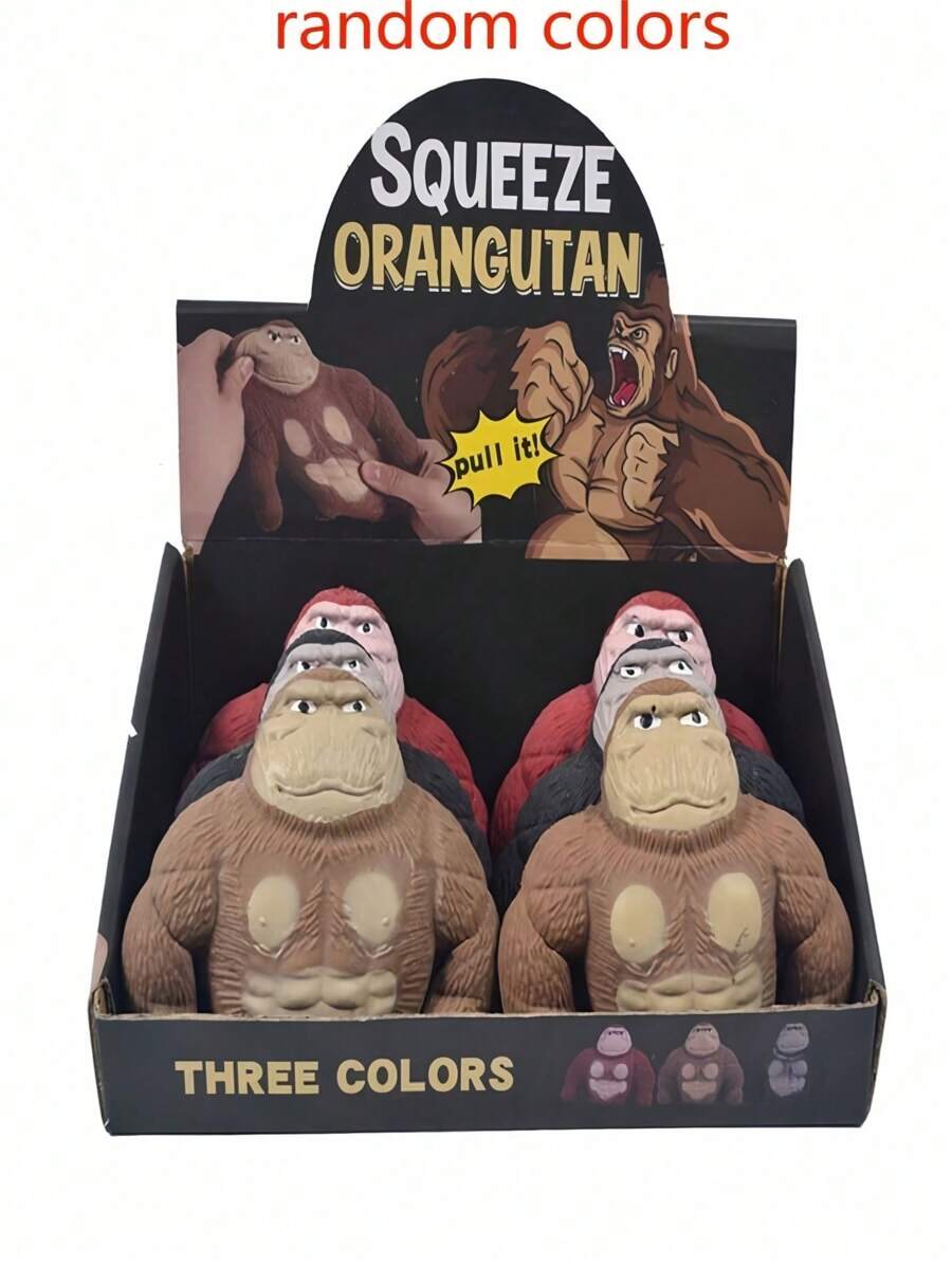 Giant Stress-Relief Gorilla Toy - Soft Rubber Ape Doll For Relieving ...