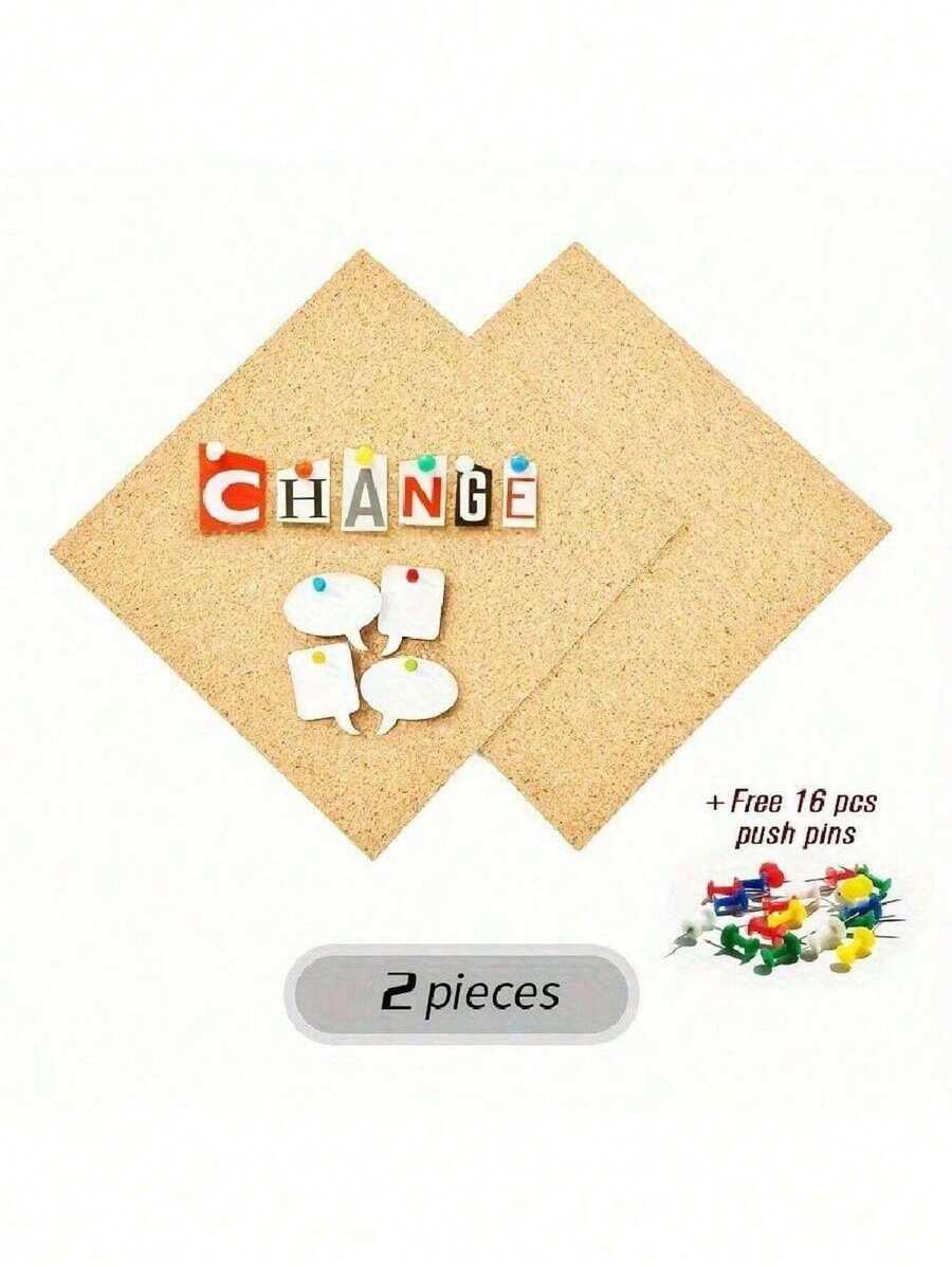 لوح فلين بلا إطار أبعاده 11.8 بوصة مربع بطبقة لاصقة، لوح ديكوري لعرض ...