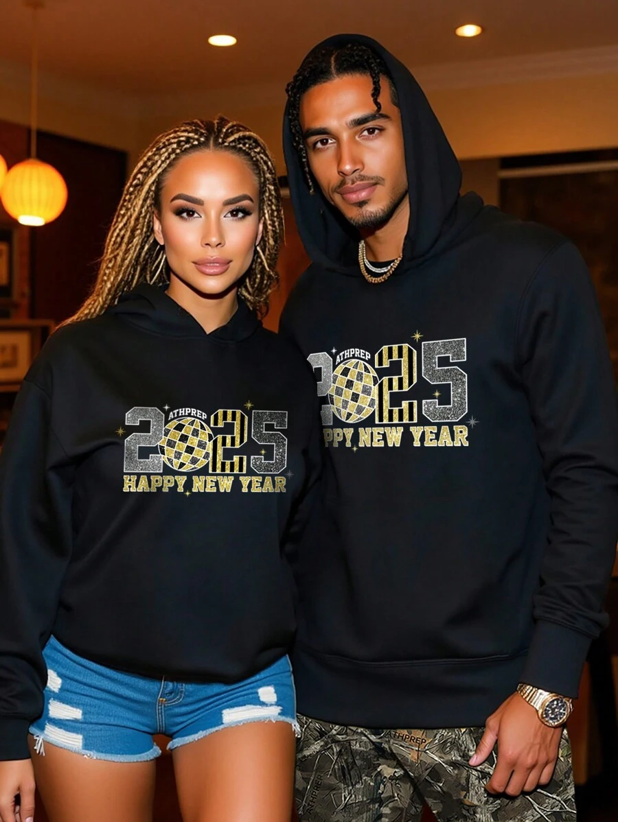 Manfinity RebelGame Sudadera con capucha de Año Nuevo 2025 con tema ...