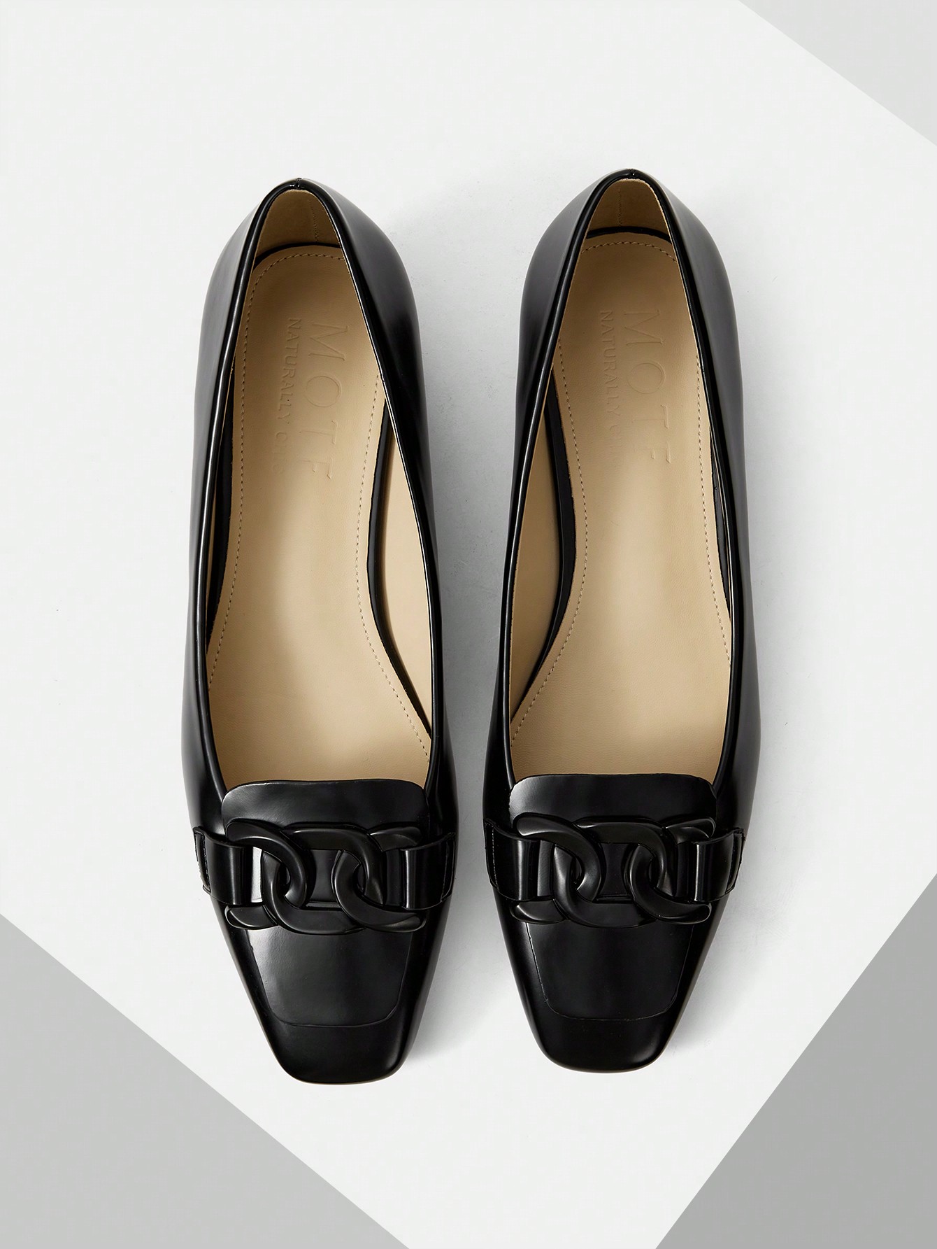 MINIMALIST SOLID COLOR SQUARE TOE FLAT WOMEN OFFICE SHOES, FOR ...