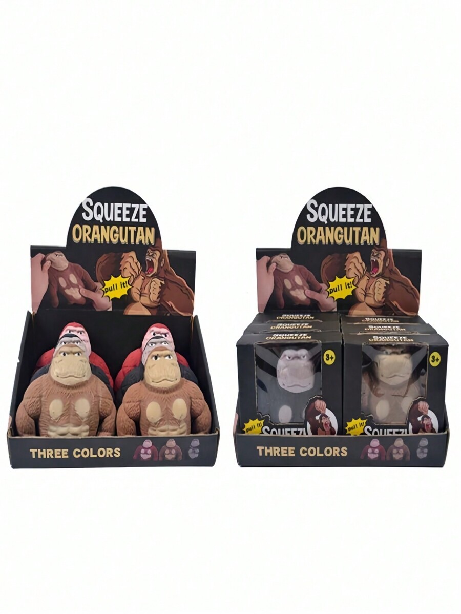 Giant Stress-Relief Gorilla Toy - Soft Rubber Ape Doll For Relieving ...