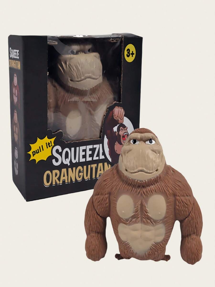 Giant Stress-Relief Gorilla Toy - Soft Rubber Ape Doll For Relieving ...