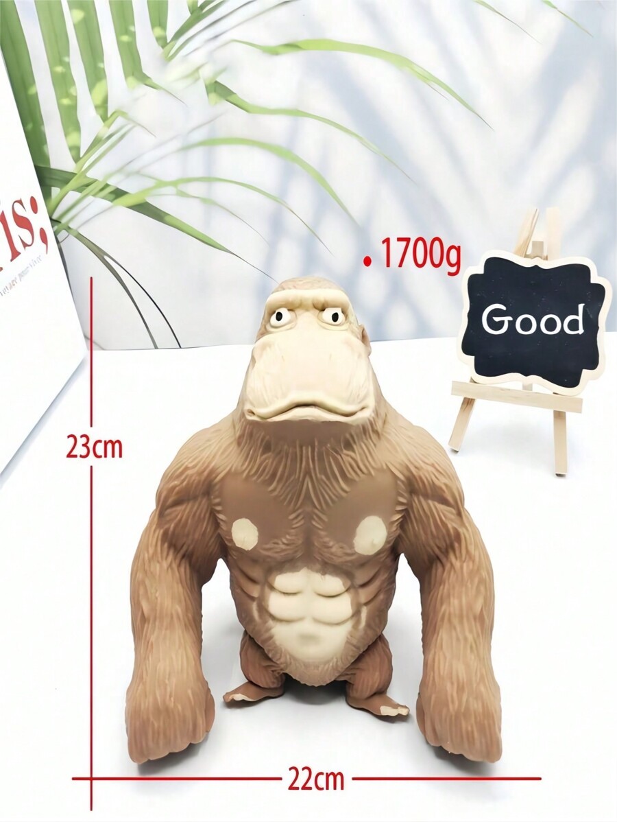 Giant Stress-Relief Gorilla Toy - Soft Rubber Ape Doll For Relieving ...