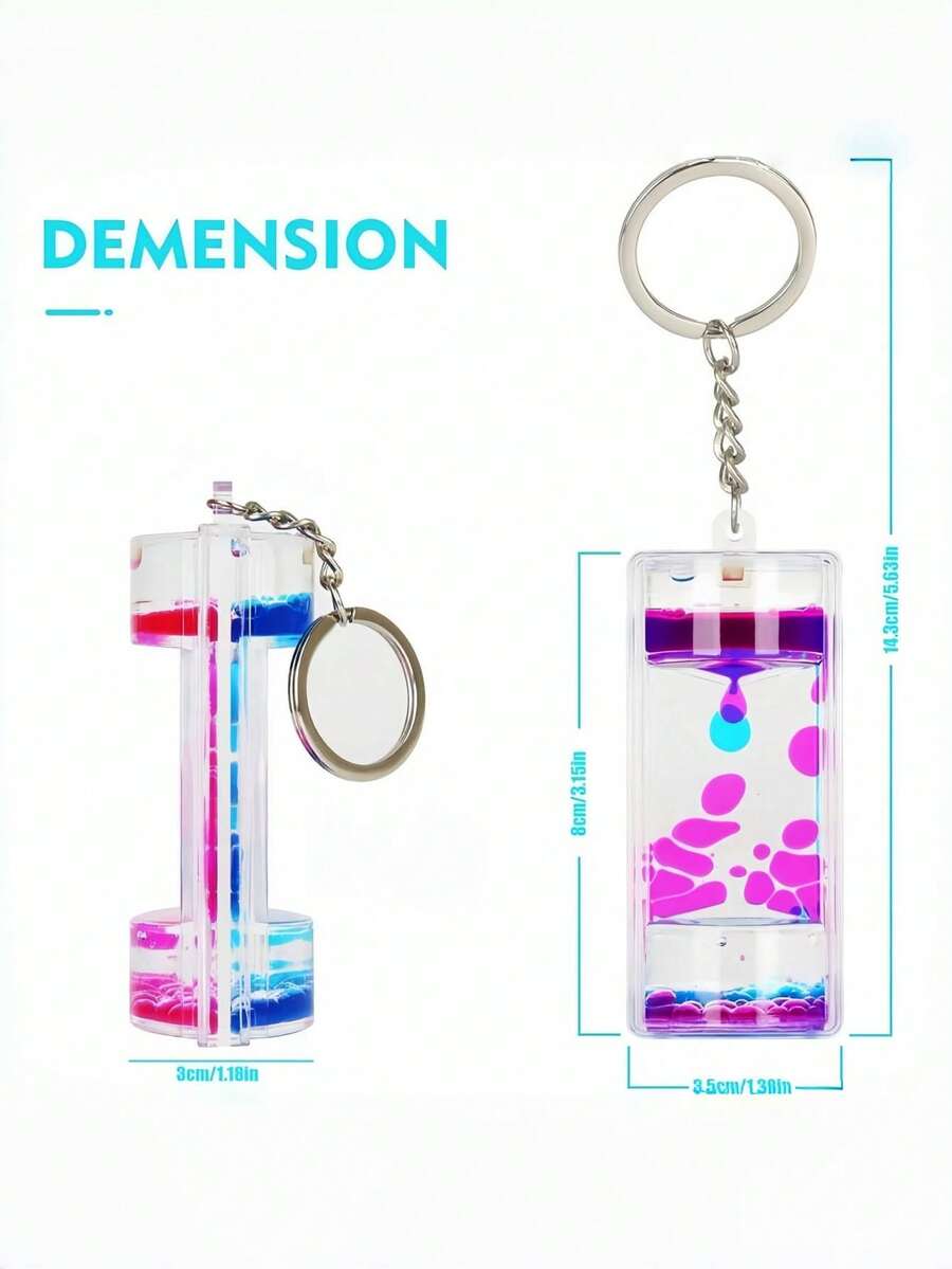 1pc ASNEY Liquimo To Go Sensory Toys - Liquid Motion Bubbler Keychains ...