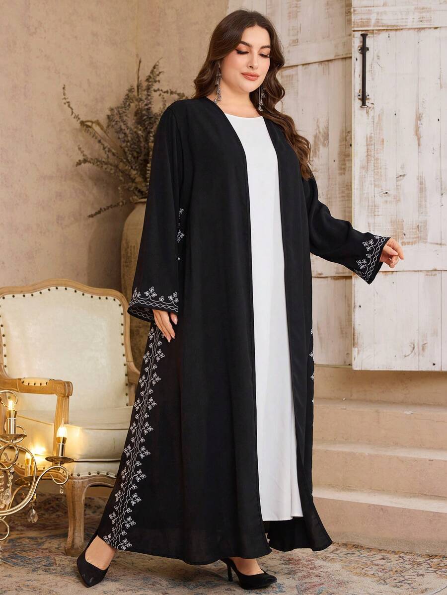 SHEIN Najma Plus Size Dames High-End Elegante Geborduurde Arabische ...