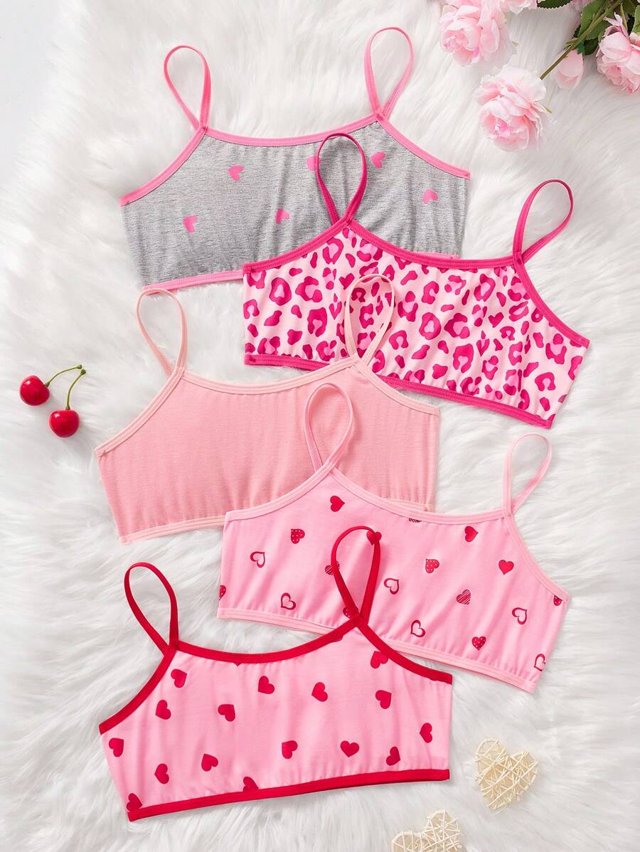 SHEIN Conjunto de 5 piezas de ropa interior para niñas preadolescentes ...