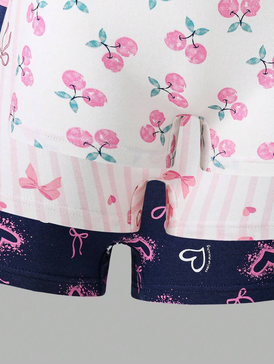 3 Conjuntos/Lote Conjunto de Sutiã e Calcinha para Meninas com Estampa ...