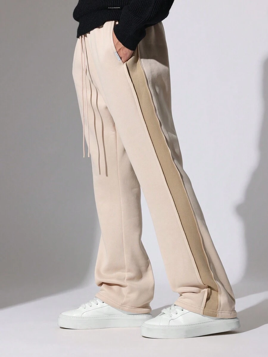 SUMWON Luxury Athletic Track Sweatpants Wide Leg Drawstring Relaxed Fit ...