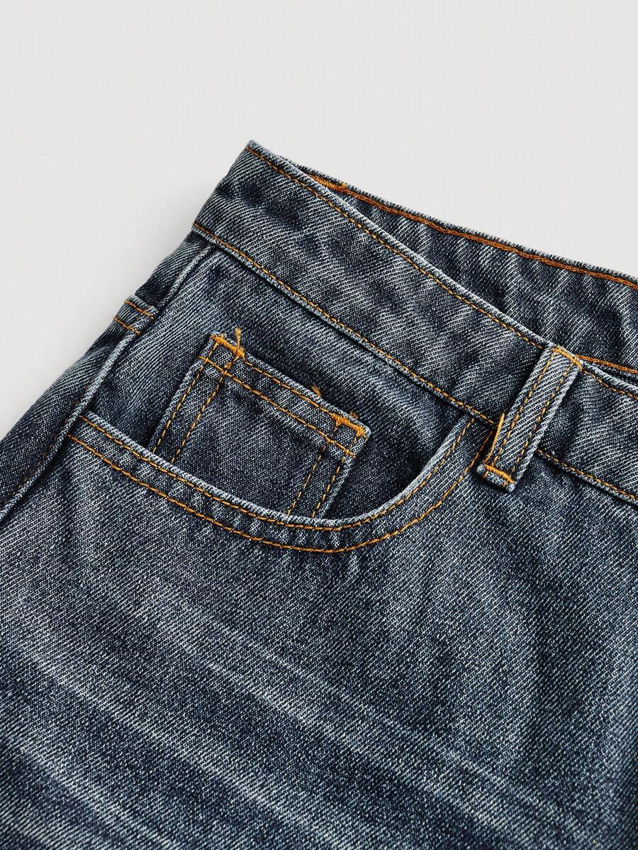 SHEIN Y2k Vintage Baggy Jeans Wide Leg Denim Pants Harajuku Kpop ...