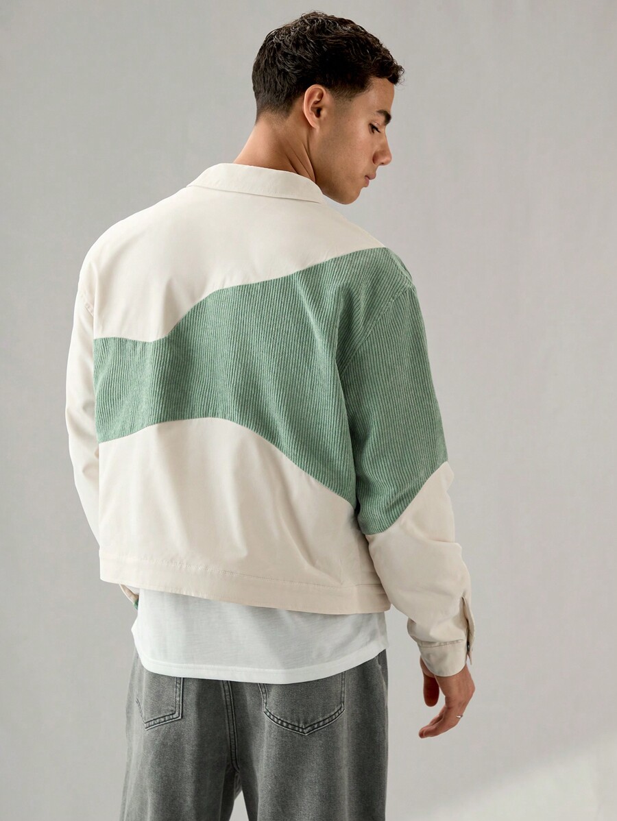 Manfinity Urbanchill Mens Woven Casual Loose Fit Corduroy Patchwork