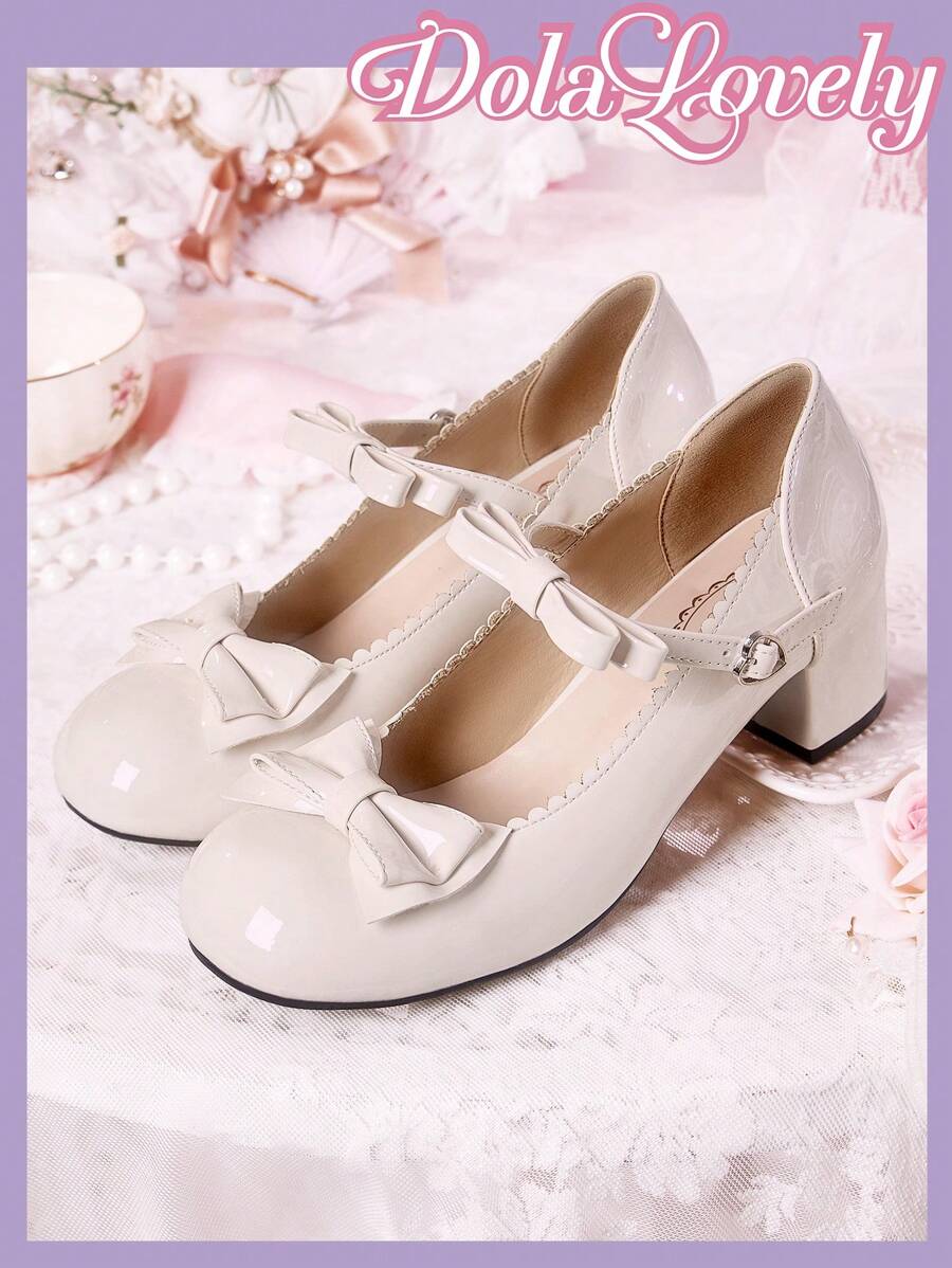 Dola Lovely Bow Tie Mary Jane Elegant High Heel Shoes, Ladylike Design ...