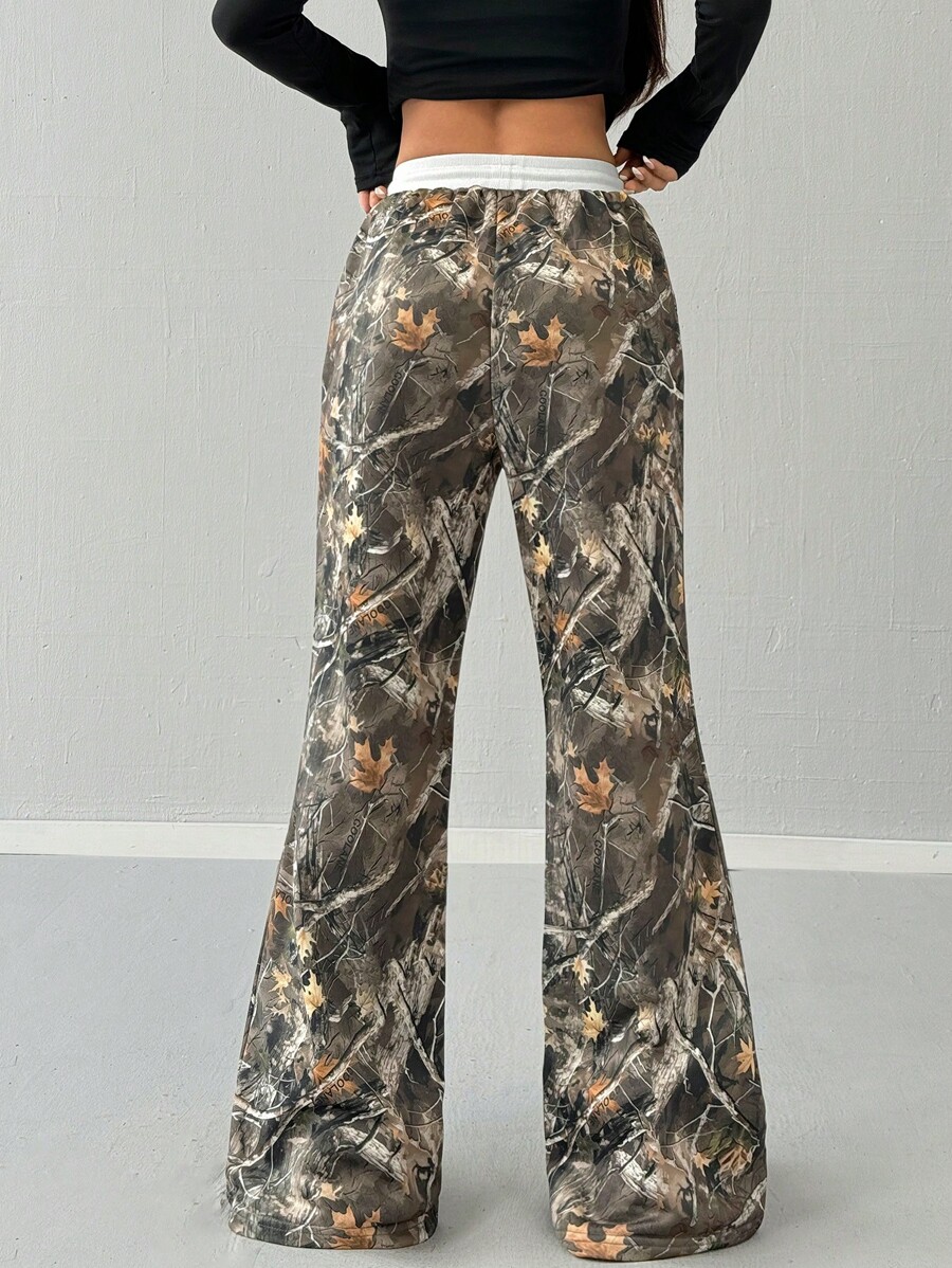 SHEIN EZwear Women's Grunge Going Out Forest Camo Tree Branch Pattern ...