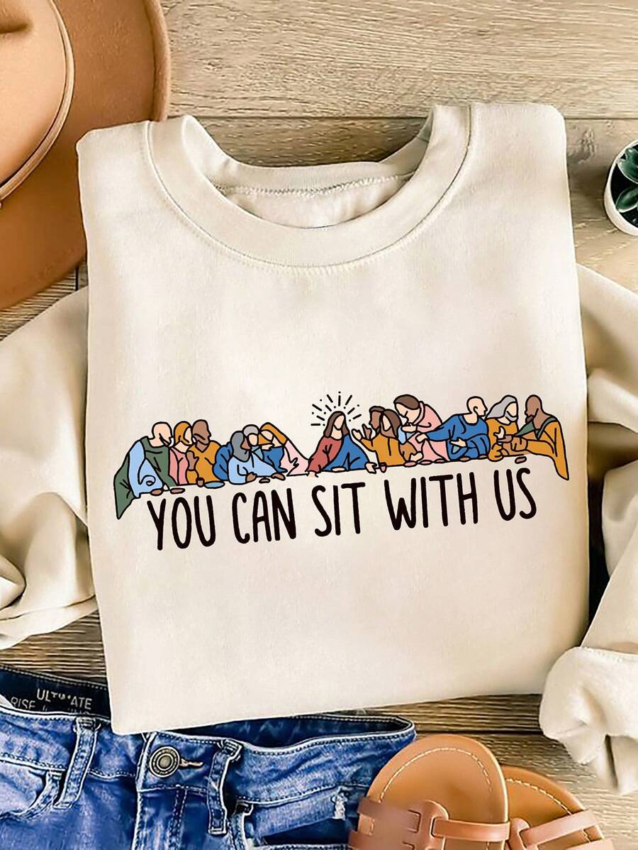 SHEIN LUNE We Can Sit Together And Continuously Draw A Christian Line ...