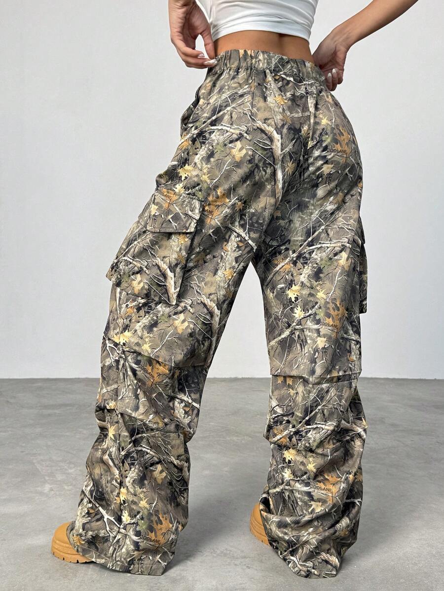 Coolane Women's Streetwear Hip-Hop Camo Athletic Wide Leg Beggy Pants ...