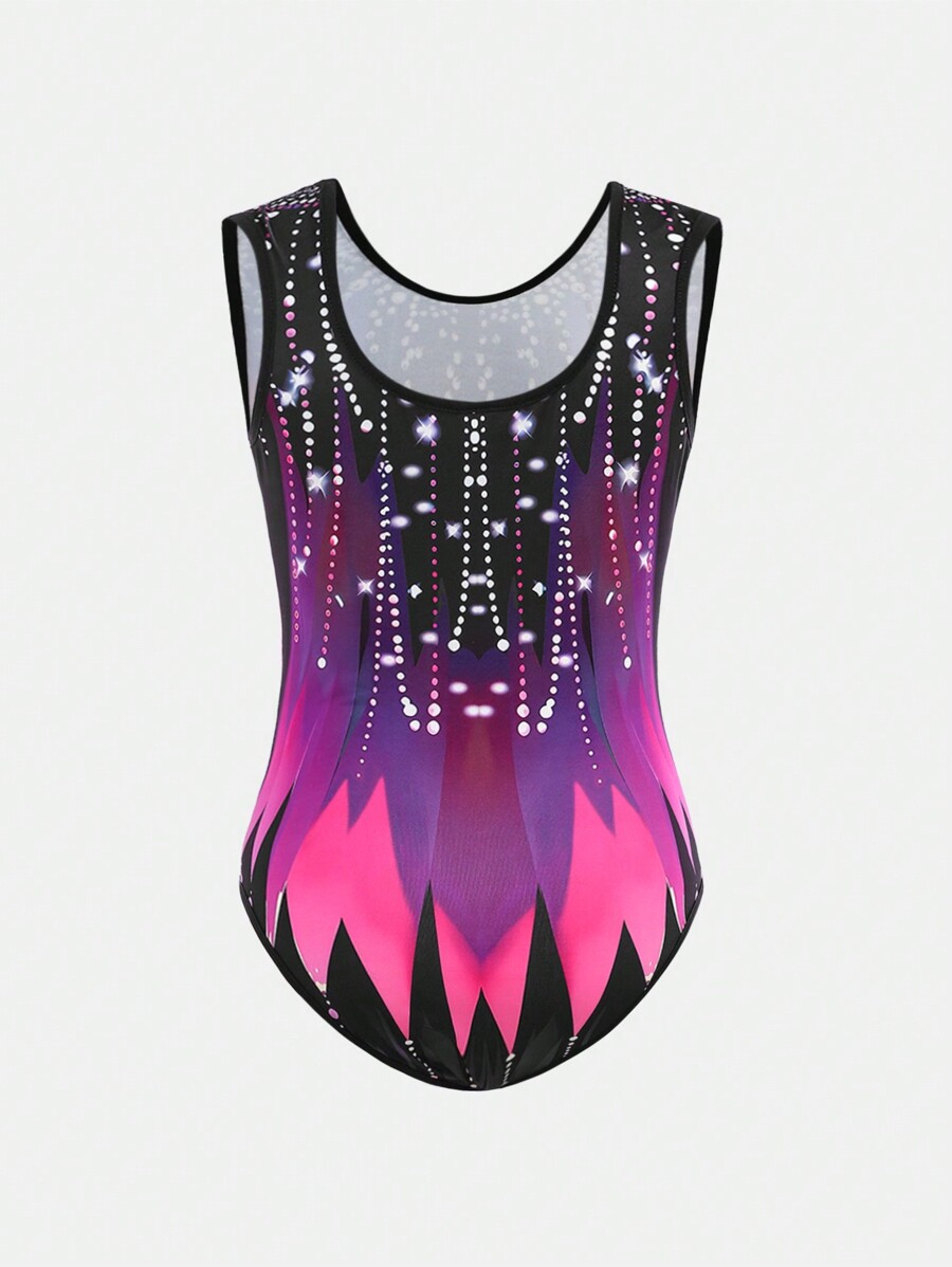 SHEIN Tween Girls Dance Activewear Set, Shiny Ballet Leotard Dress ...