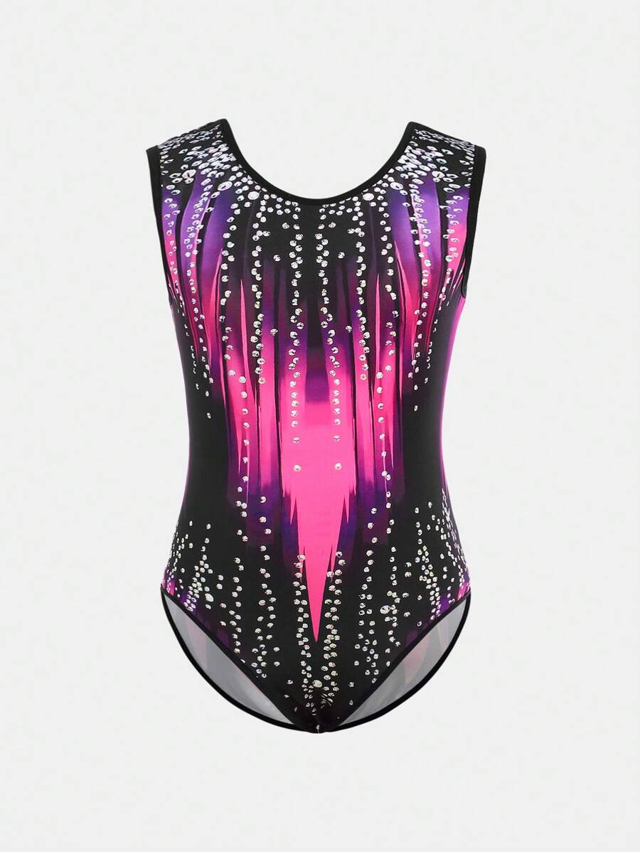 SHEIN Tween Girls Dance Activewear Set, Shiny Ballet Leotard Dress ...