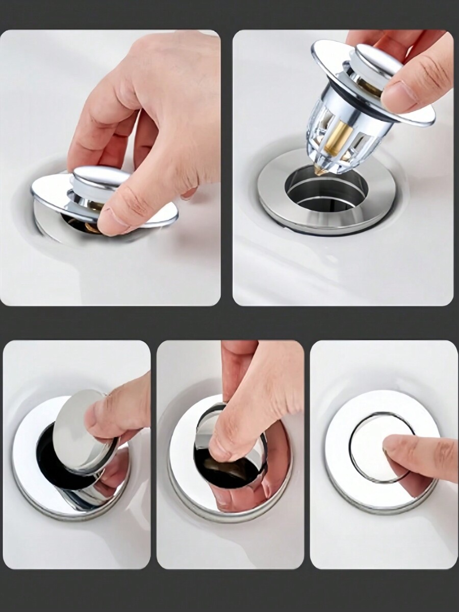 1Pc Sewer Elastic Core Push-Type Sink Filter, Face And Dishwashing Flip ...