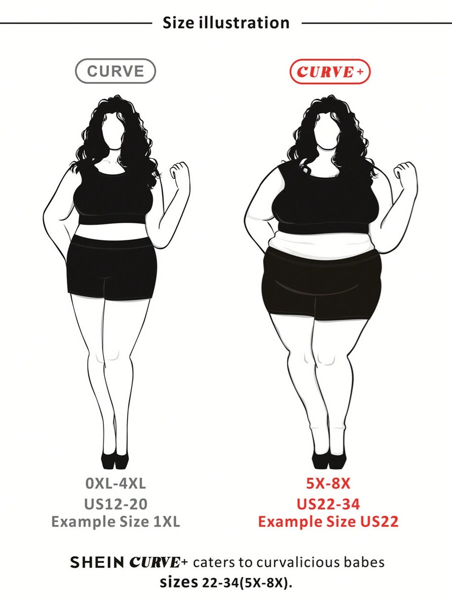 SHEIN CURVE+ Maglietta di rete trasparente da donna in taglie forti ...