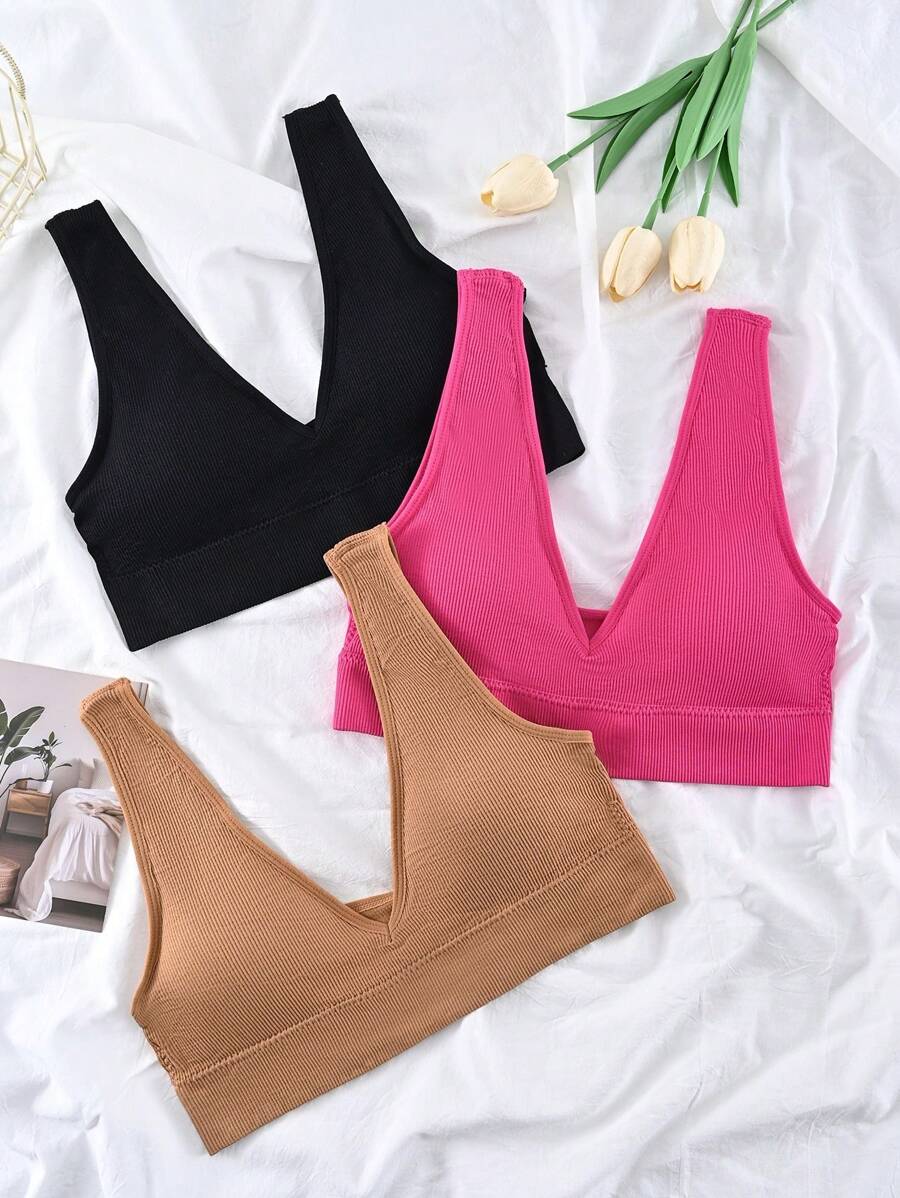 SHEIN Sport Studio 1pc Women Sports Bra, Solid Color, Minimalist ...