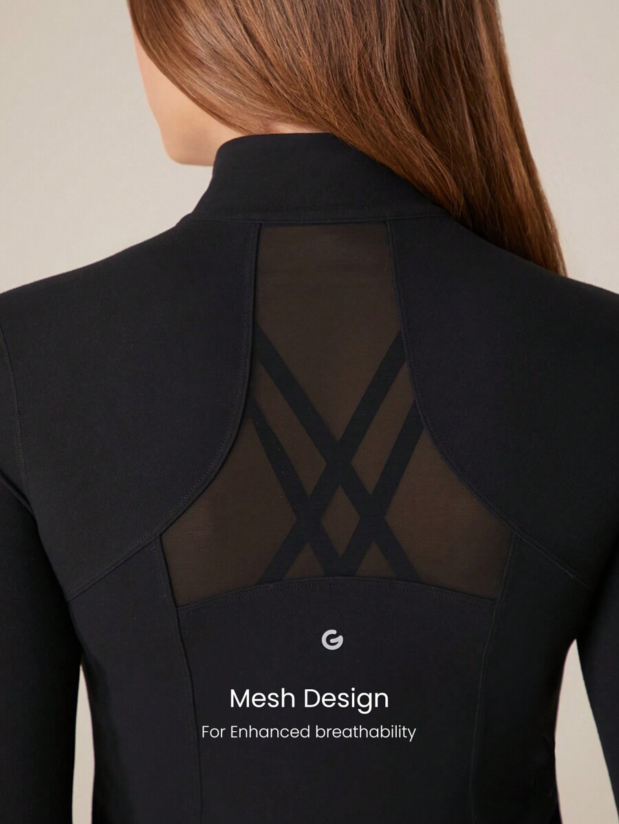 GLOWMODE FeatherFit™ Trainingsjacke mit Rücken-Mesh-Einsatz ...