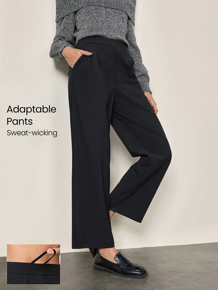 GLOWMODE Boss Moves Adjustable Drawstring Wide-Leg Work Pants With Side ...