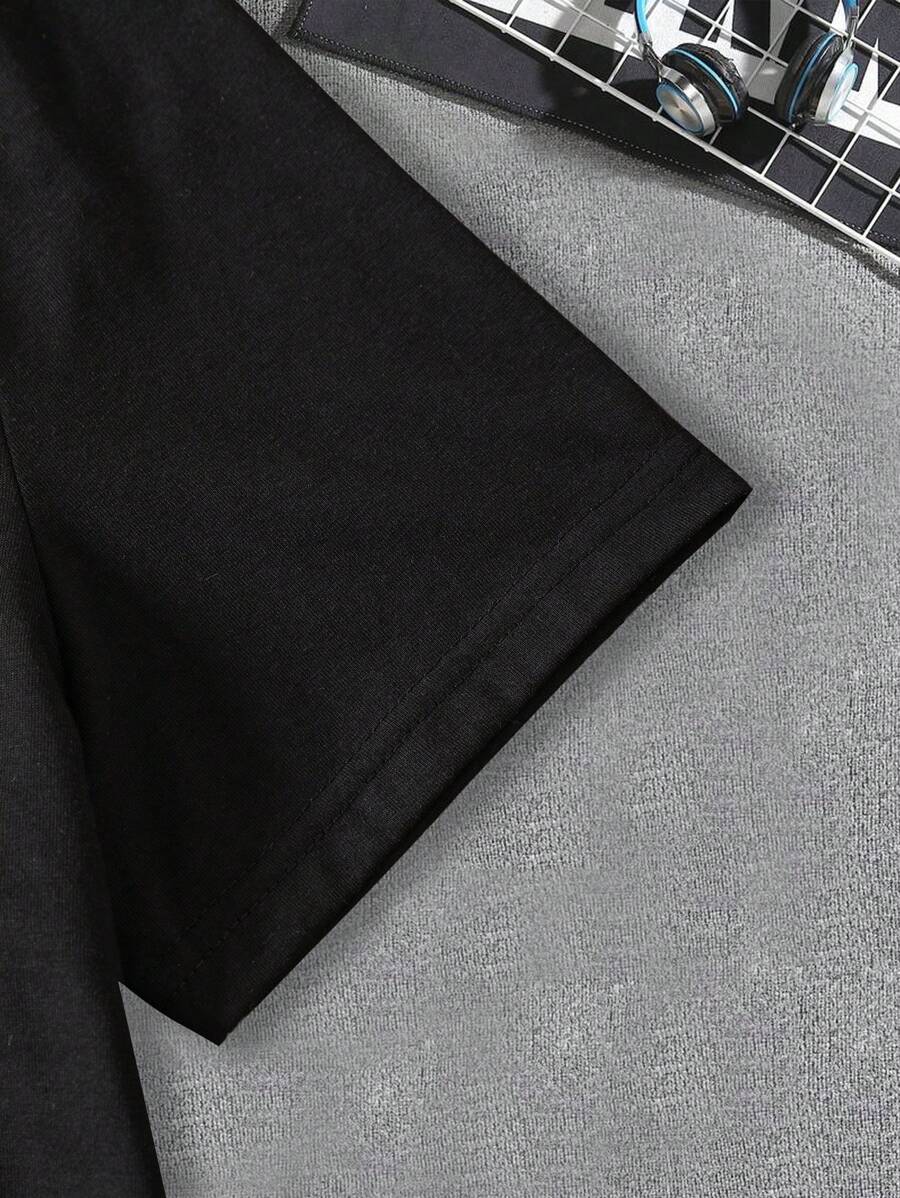 Manfinity Dauomo Men's Slogan Print Round Neck Short Sleeve Casual T-Shirt | SHEIN UK