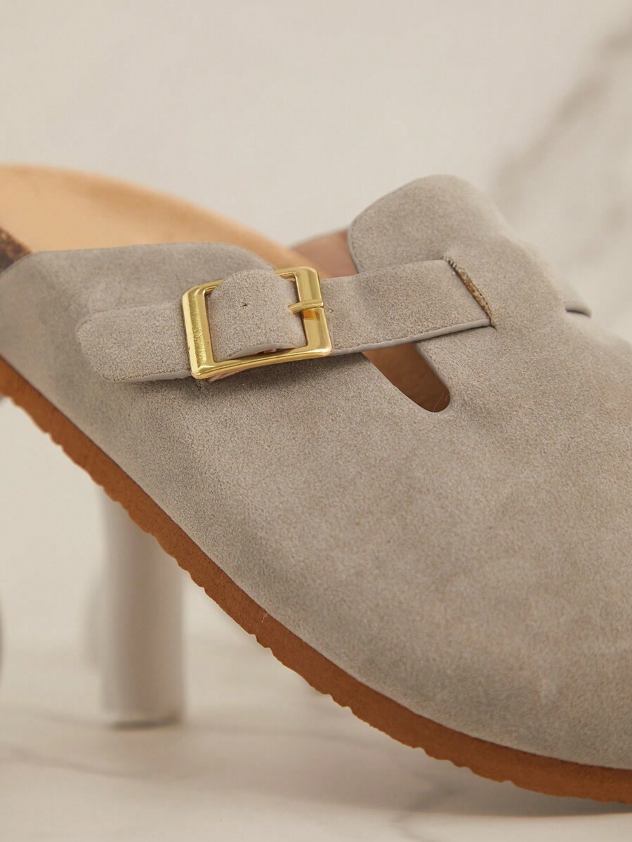 SHUZIA Women's Round Toe Cork Footbed Slide Clogs With Adjustable ...