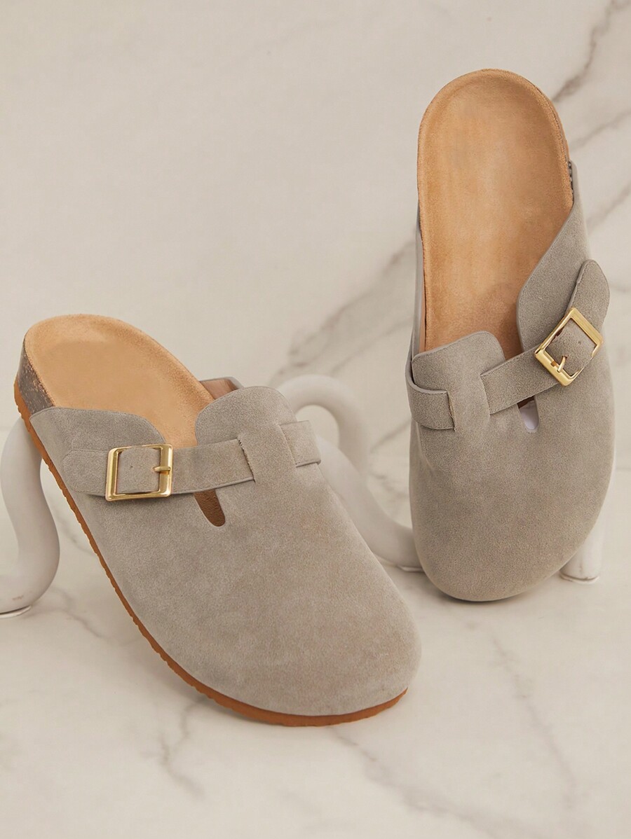 SHUZIA Women's Round Toe Cork Footbed Slide Clogs With Adjustable ...