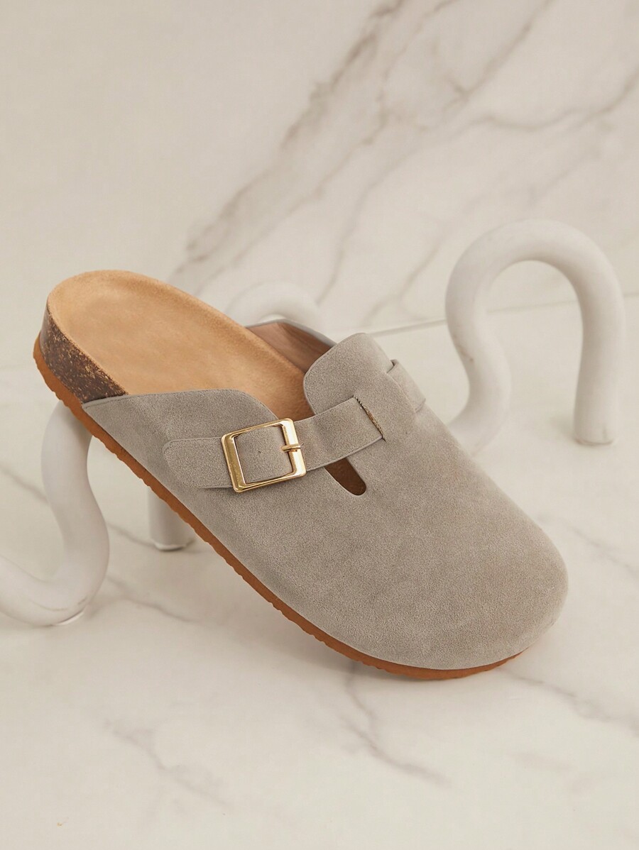 SHUZIA Women's Round Toe Cork Footbed Slide Clogs With Adjustable ...