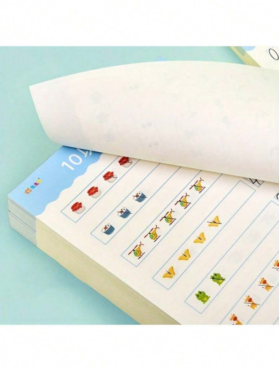 SHEIN 40 feuilles de livre mathématique d'apprentissage des chiffres et ...