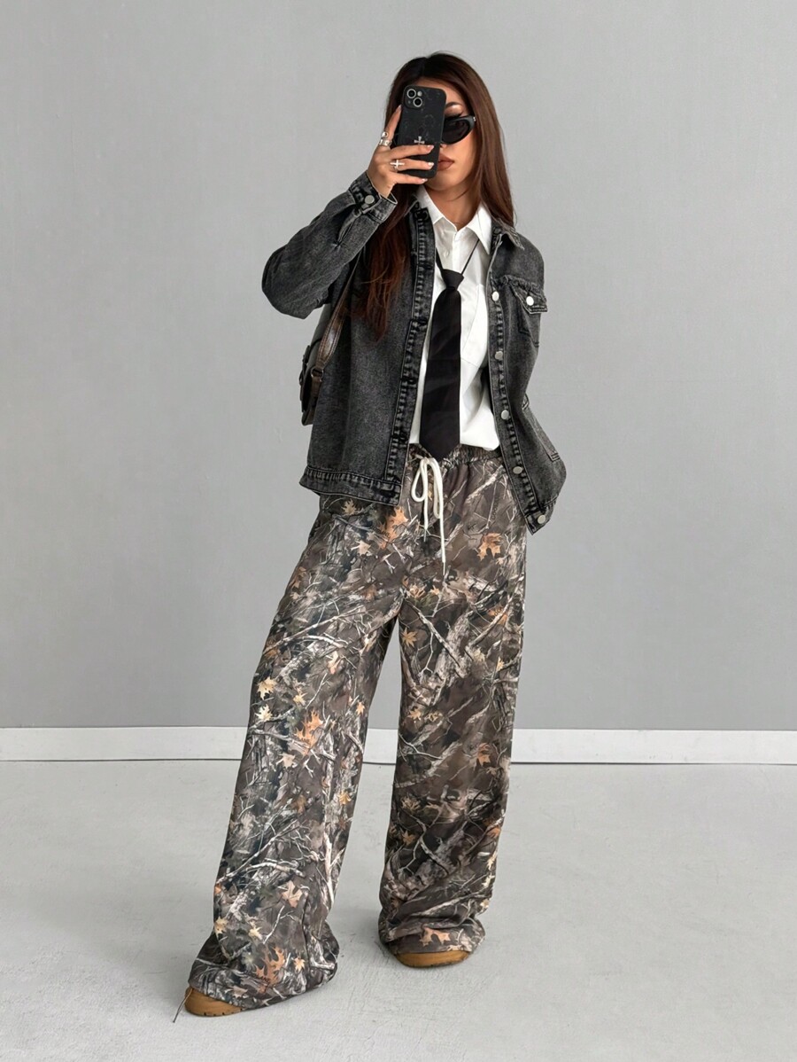 SHEIN Coolane Women's Daily Wear Rapper/Hip-Hop With Pockets Dirty ...