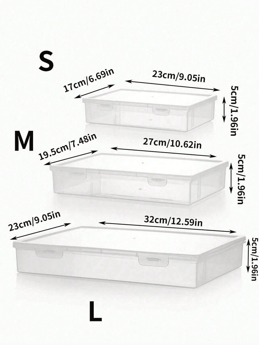 1pc Dust-Proof Desktop Document Storage Box, A4 Size File Organizer ...