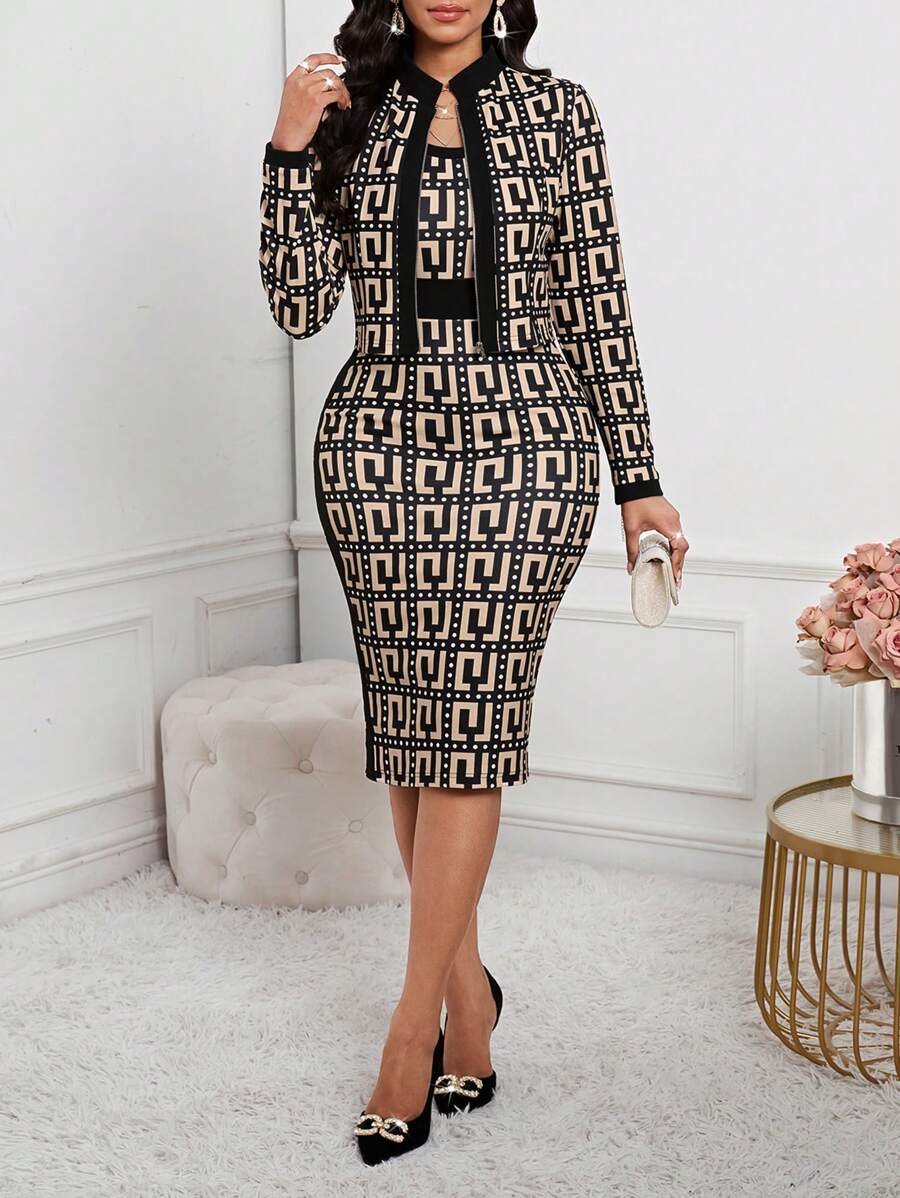 SHEIN Lady Elegant Two-Piece Suit For Ladies For Daily Outings And ...