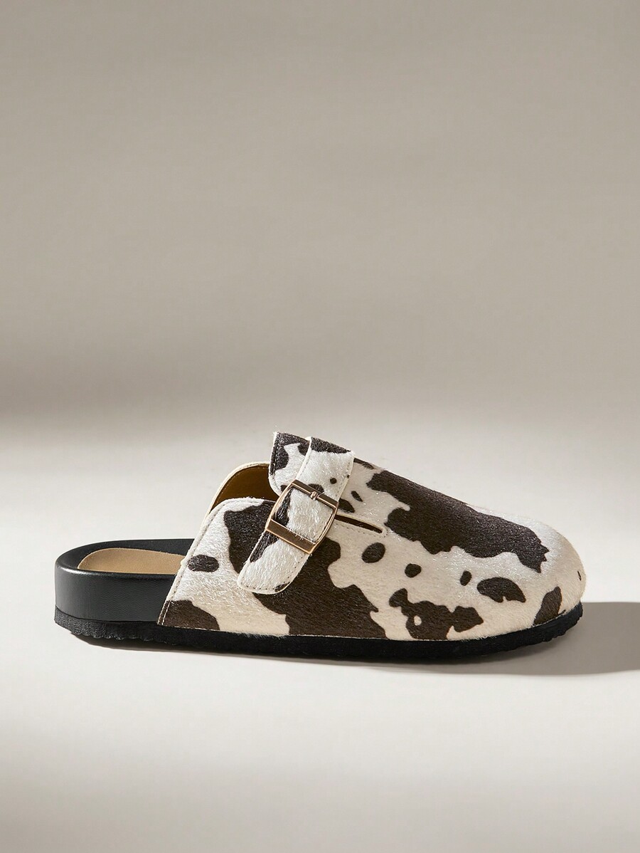 Solecia Women's Autumn/Winter Casual Flat Shoes With Cow Pattern And ...