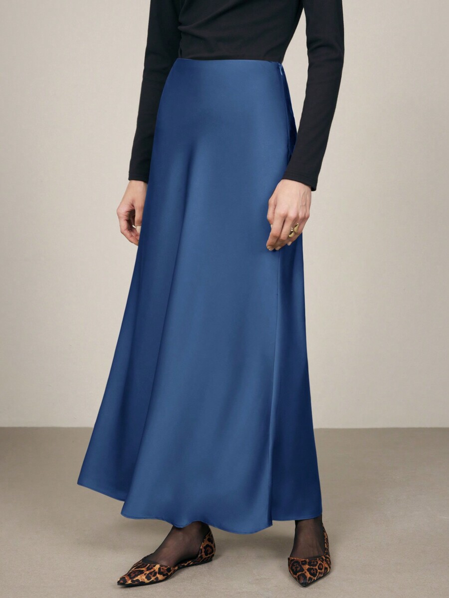 BizChic Women's Solid Color Maxi Fish Tail Skirt, Fall Women Outfits ...