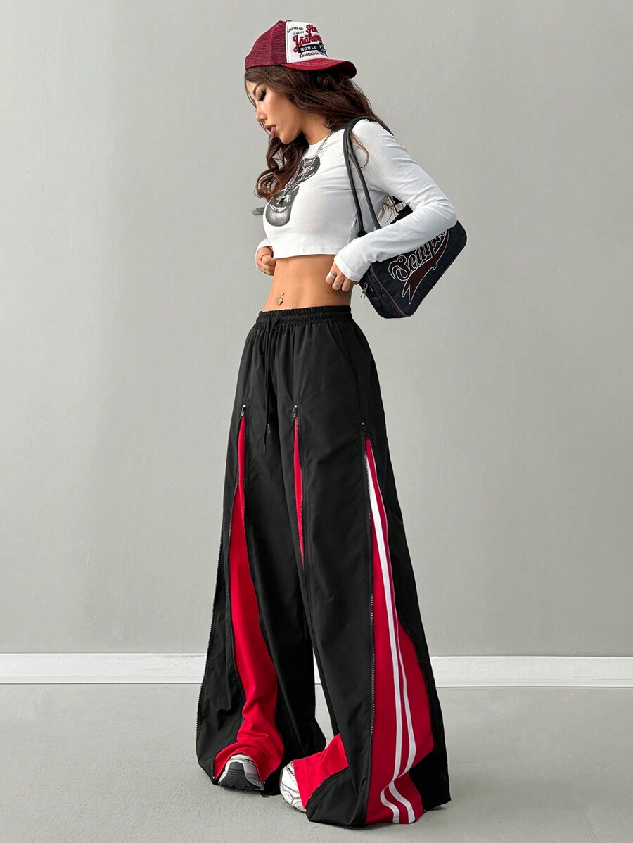 Coolane Women's Y2K Hip-Hop Cargo Rapper Streetwear Music Festival ...