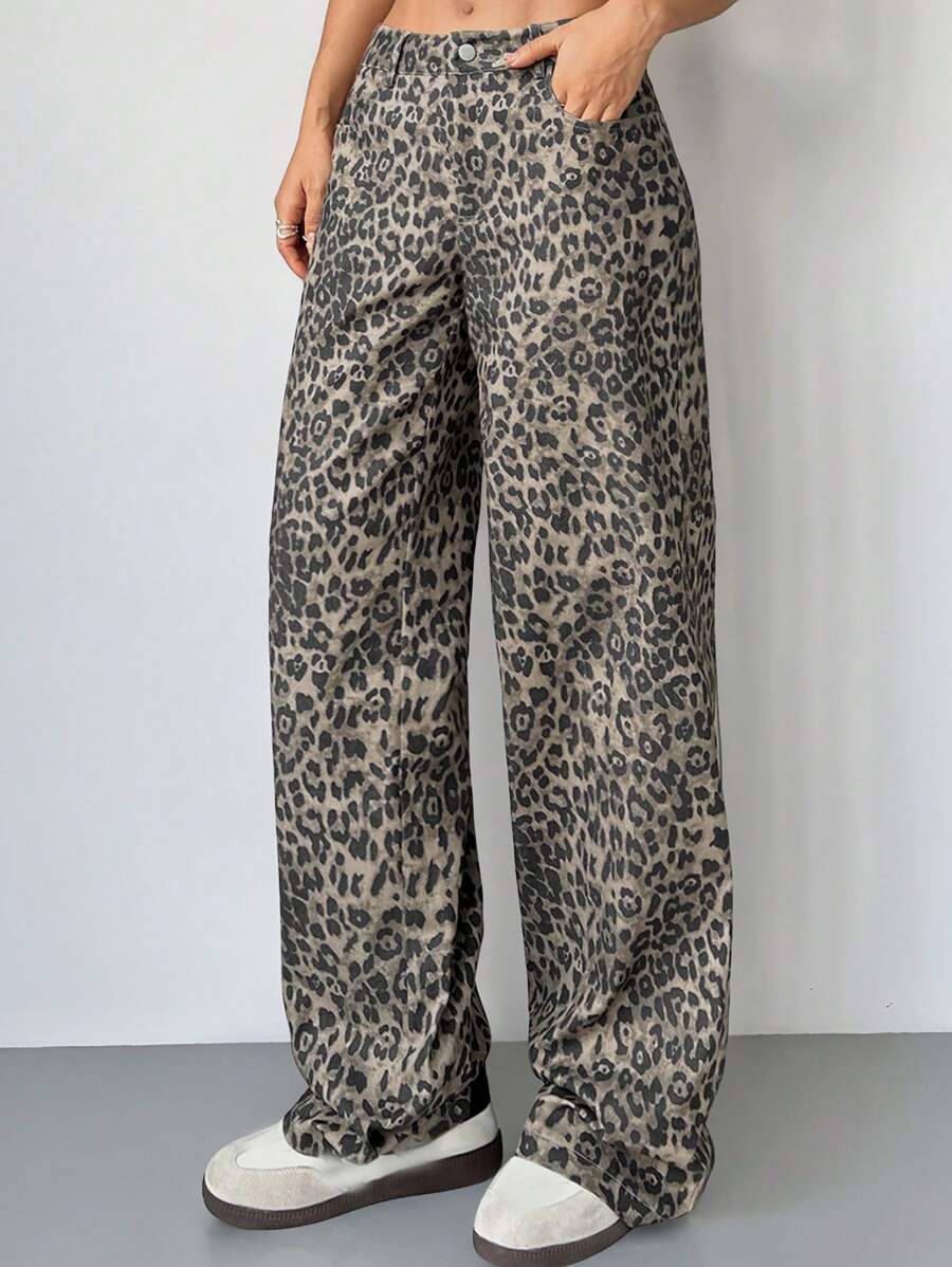 Coolane Tween Girls Fall/Winter Leopard Print Simple Daily Wear Long ...