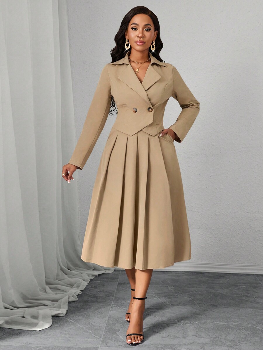 SHEIN Lady Elegant Two Pieces Suit For Ladies For Daily Outings And Parties In All Seasons ...