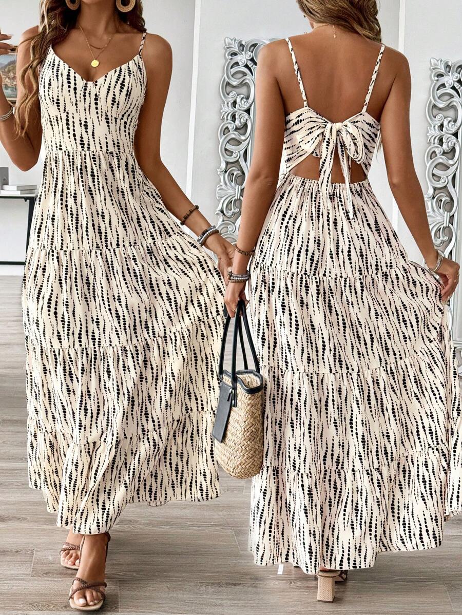 SHEIN PETITE Autumn Vintage Cute Bowknot Strap Multi-Layer Patchwork ...