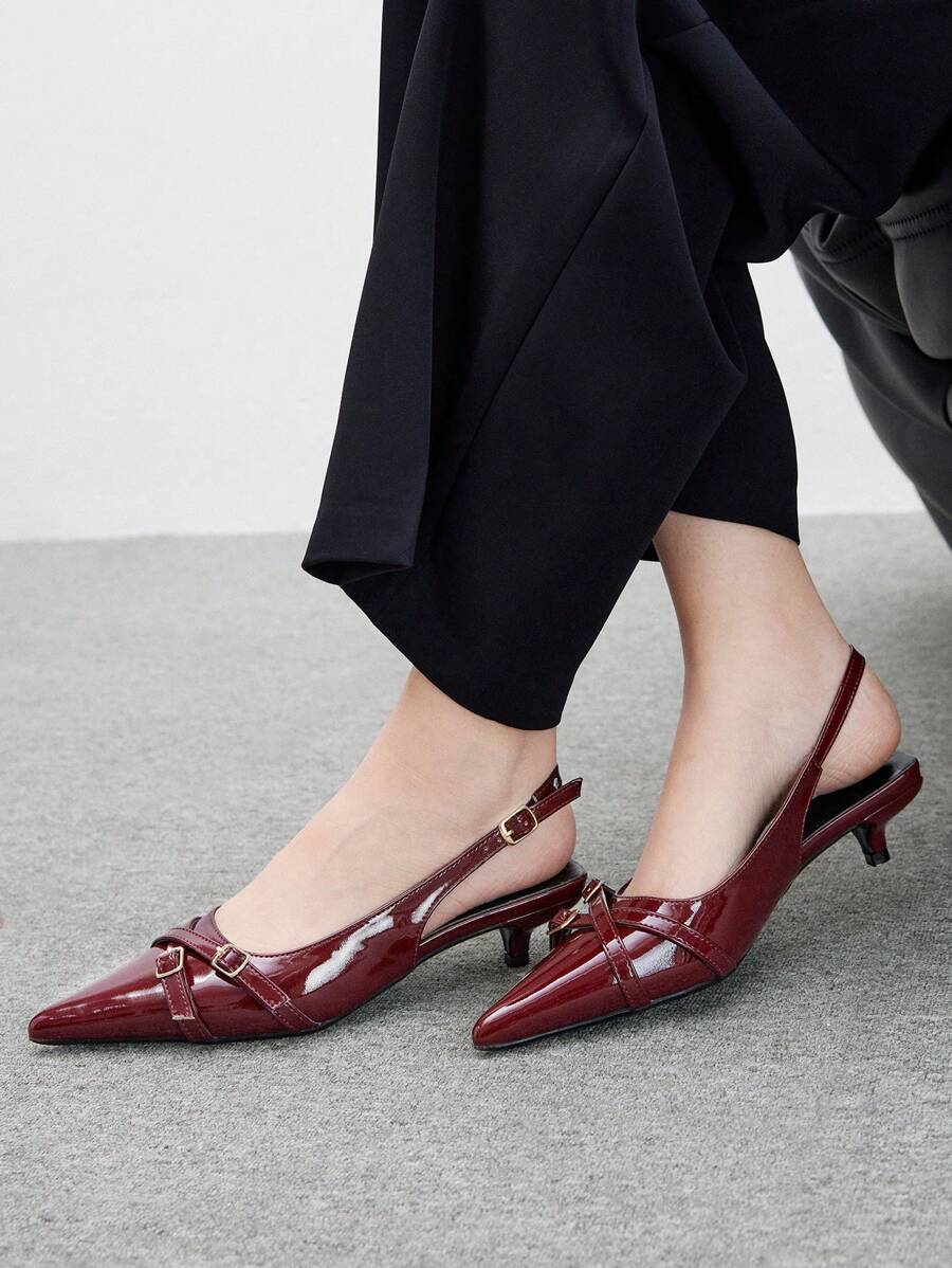 CUCCOO BIZCHIC New Pointed Toe Slim High Heel Leopard Print Closed-Toe ...