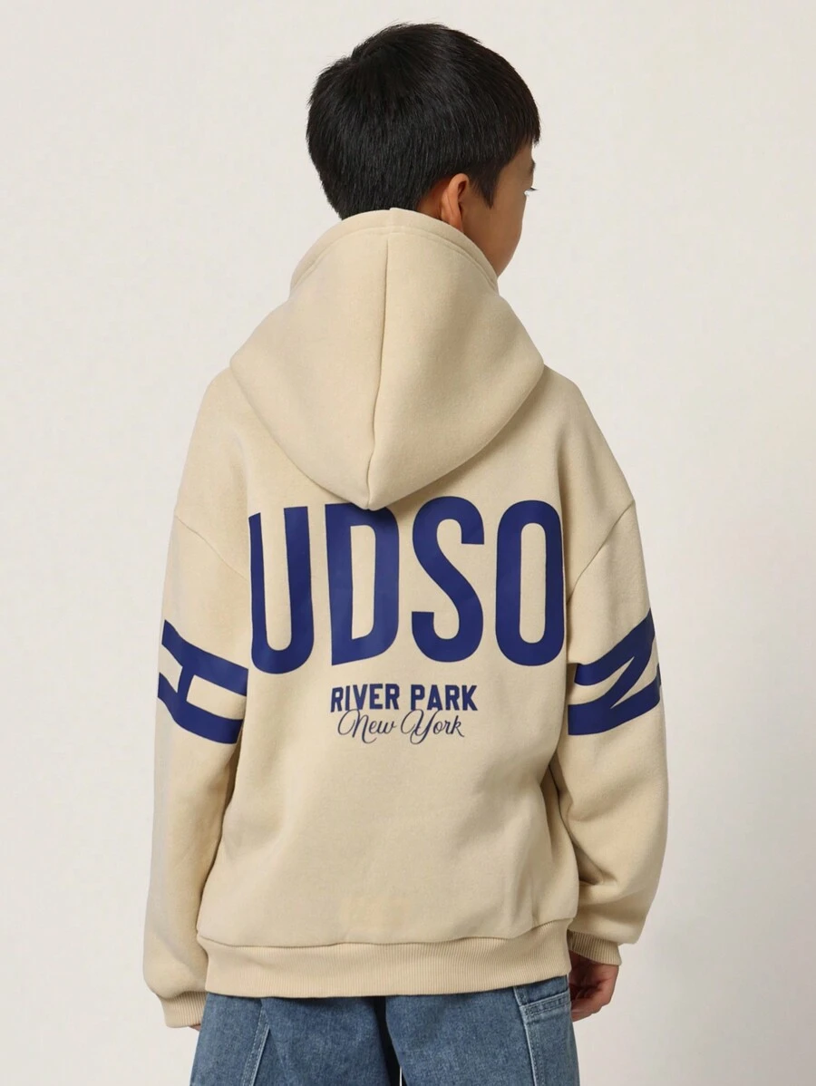 SUMWON Tween Boys Comfy Regular Fit Overhead Hoodie With Hudson Graphic ...