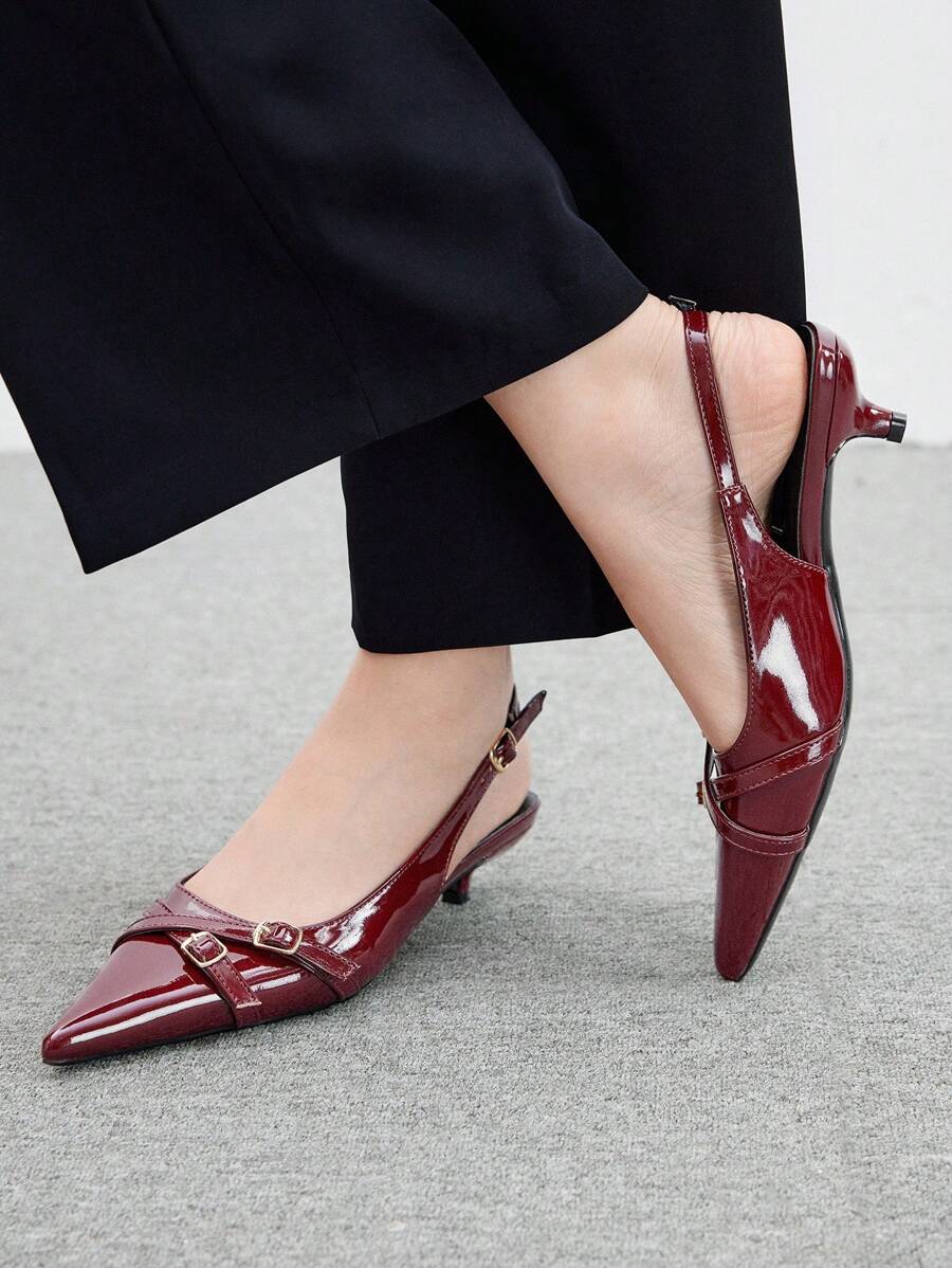 CUCCOO BIZCHIC New Pointed Toe Slim High Heel Leopard Print Closed-Toe ...