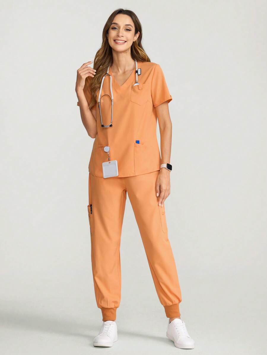 Shein Taskfit Uniform Set Simple And Fashionable For Daily Wear For