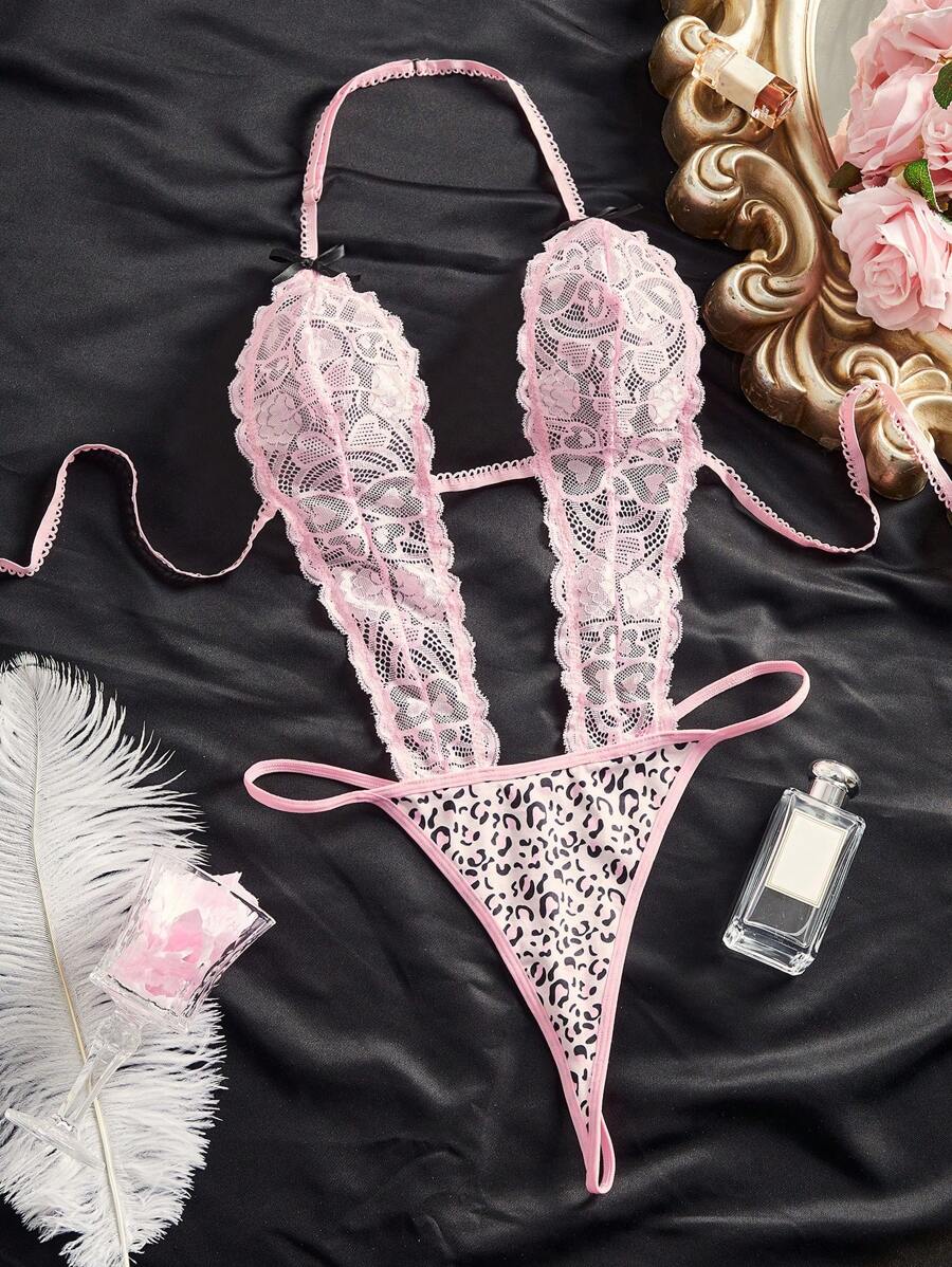 Romantic, Extremely Sexy, Wild, Leopard Print, Floral Lace, Bow Design ...