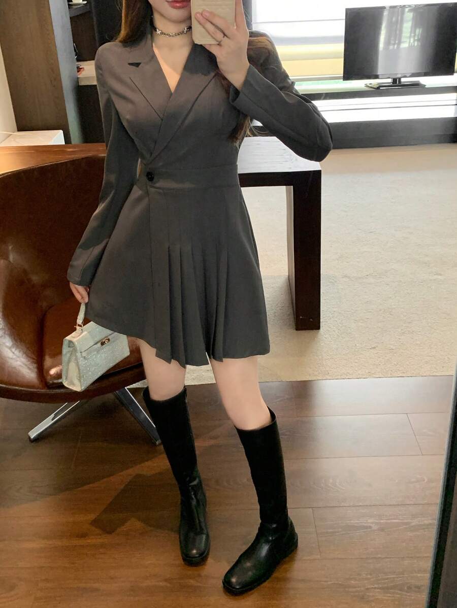 DAZY Women Spring Style First Date Outfit Simple Design Long Dress ...