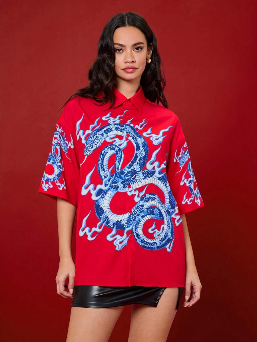 Manfinity Unisex Unisex Chinese Zodiac Snake Year Lucky Cloud Print ...