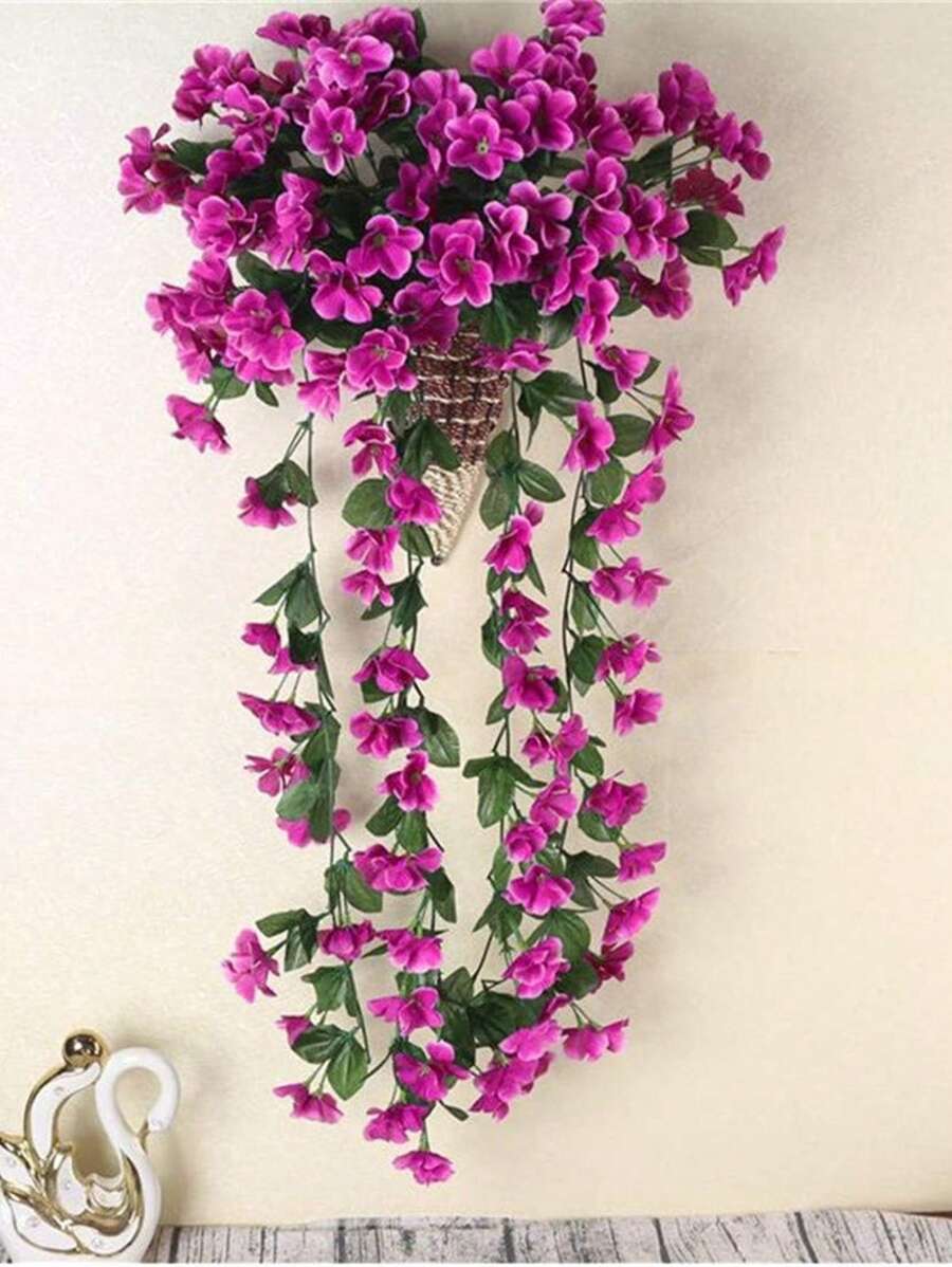 1bunch, 85cm/33.5inch Fake Violet Hanging Flowers, Artificial Decor ...